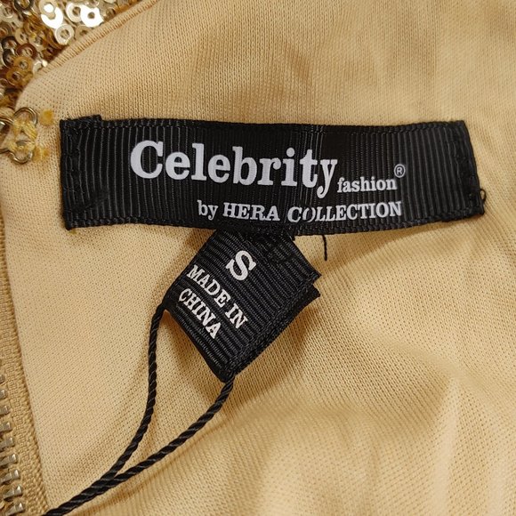 celebrity fashion by hera | Dresses | Stunning Gold Sequine Party Dress ...